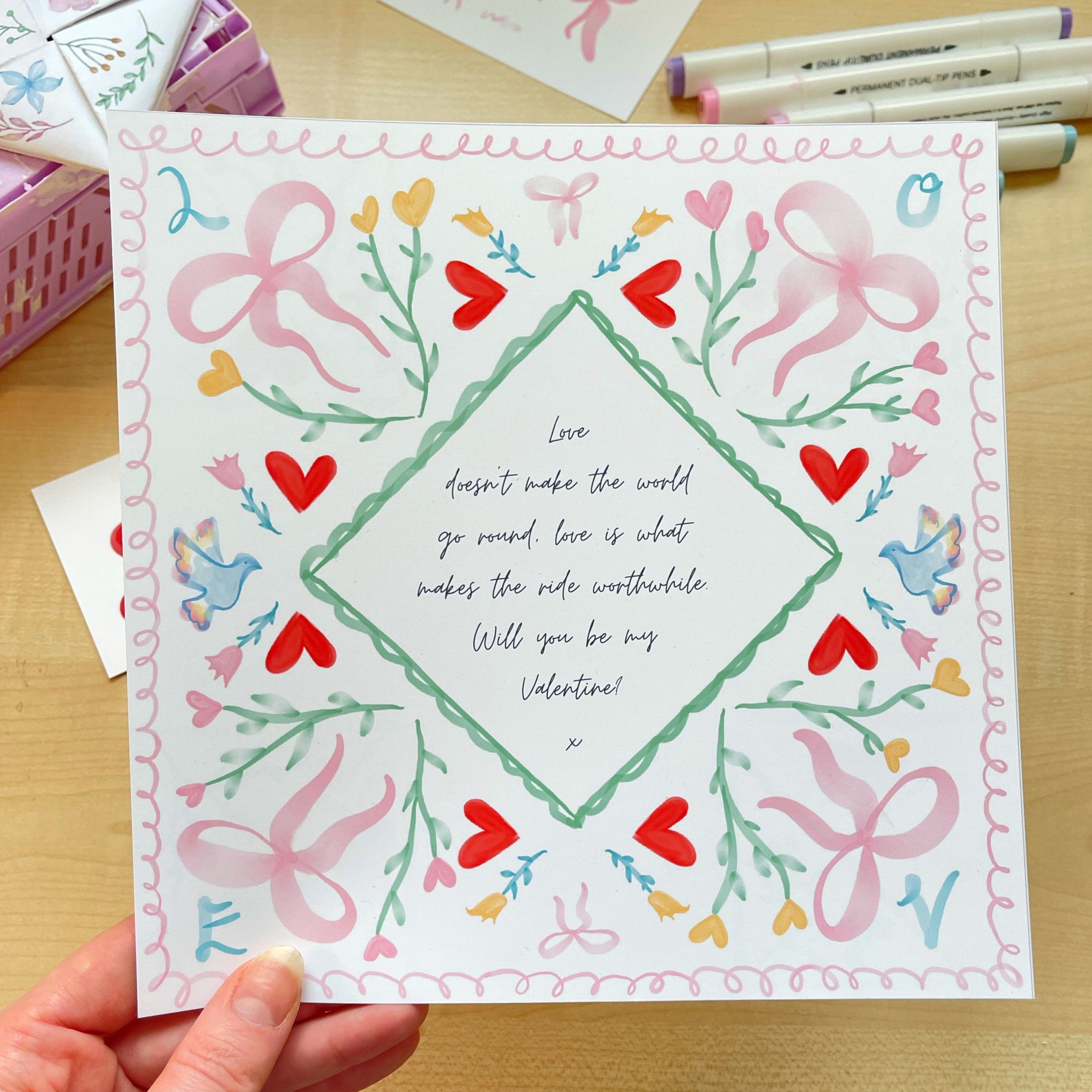 Ribbons & Bows - Victorian Love Token Template – Art by Hanna Lee Tidd