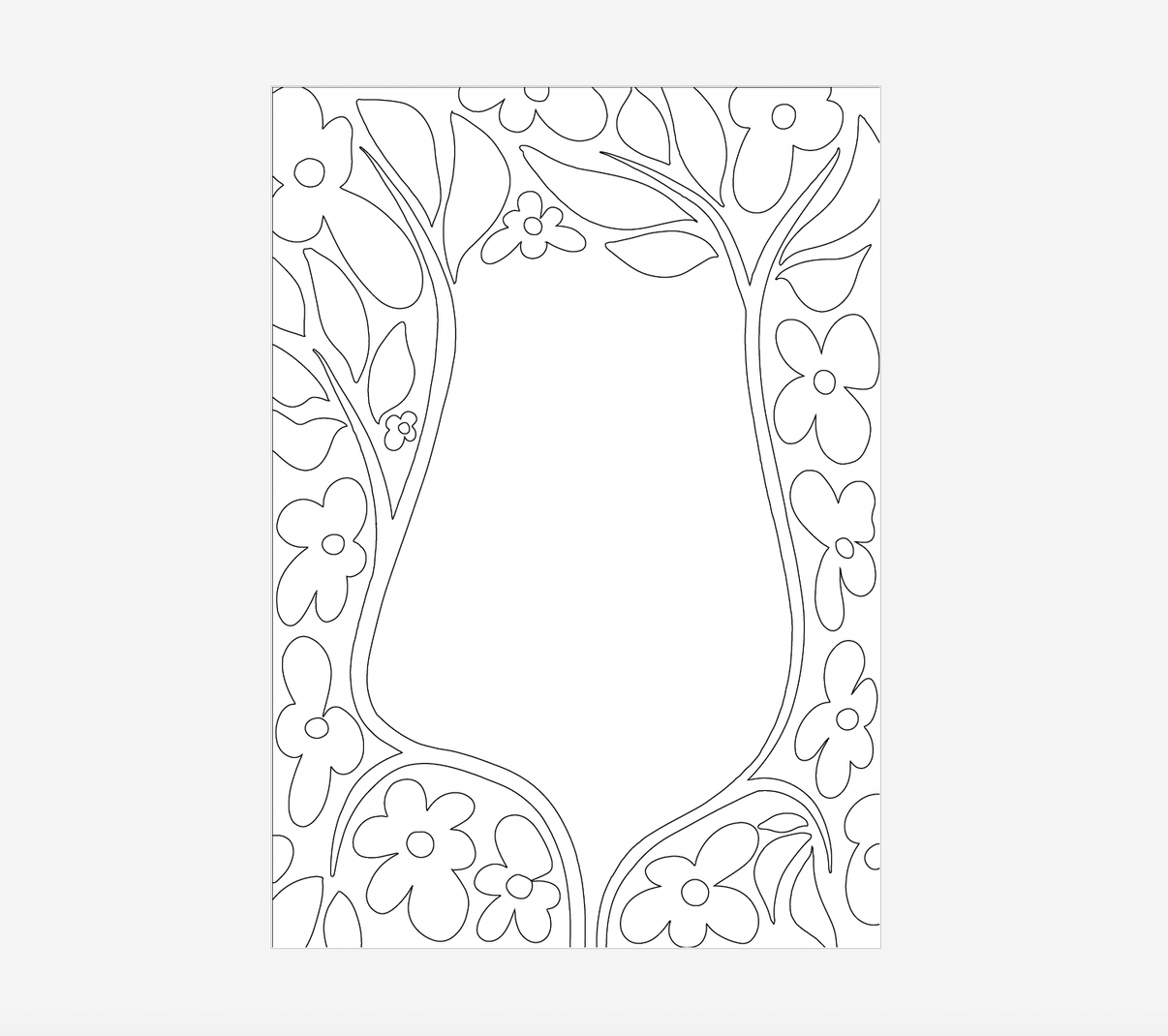 Floral menu border - Free template download – Art by Hanna Lee Tidd