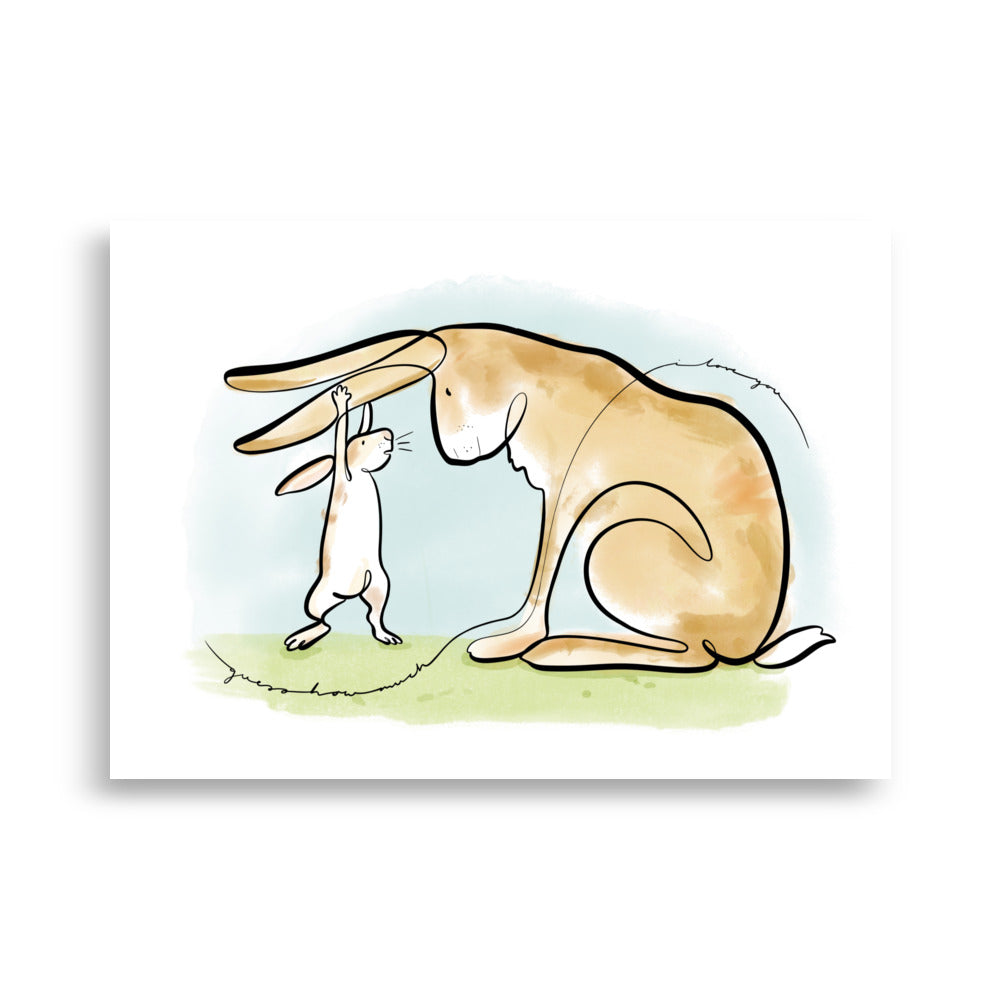 The Two Hares - One Line Art Print – Art by Hanna Lee Tidd